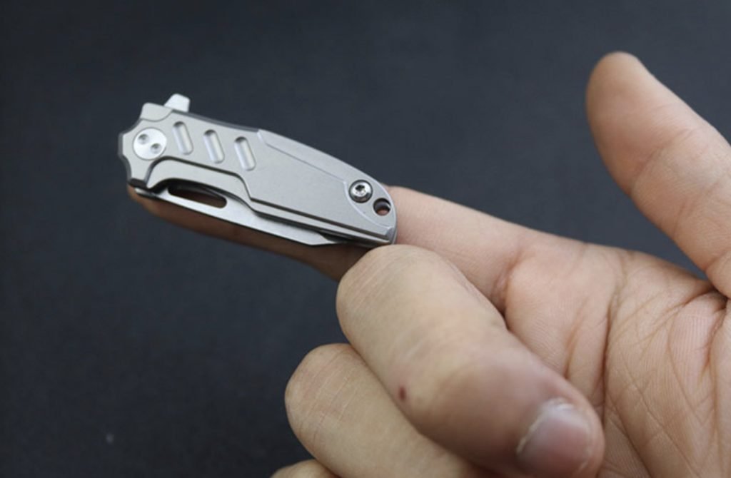 Titanium Damascus Pocket Knife - Bosetitanium