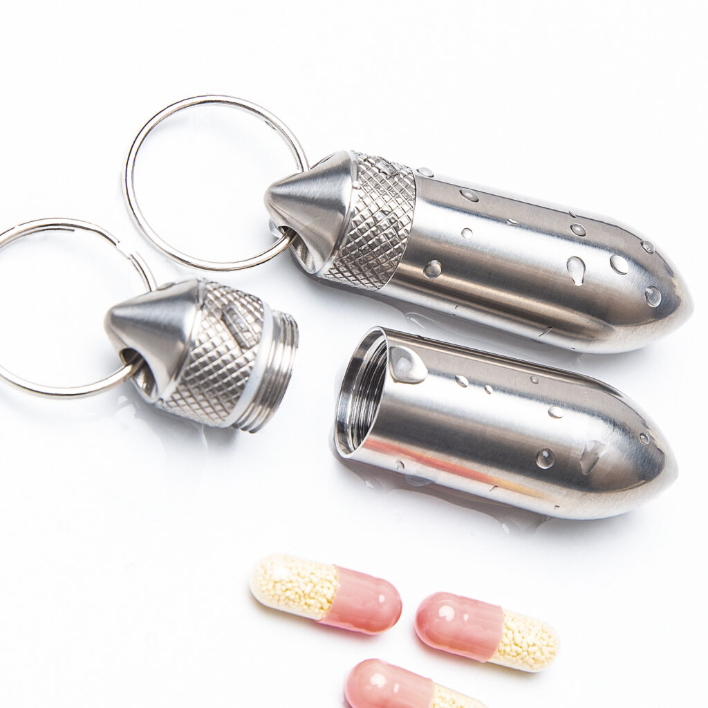Titanium Waterproof Storage Bullet Capsule - Bosetitanium